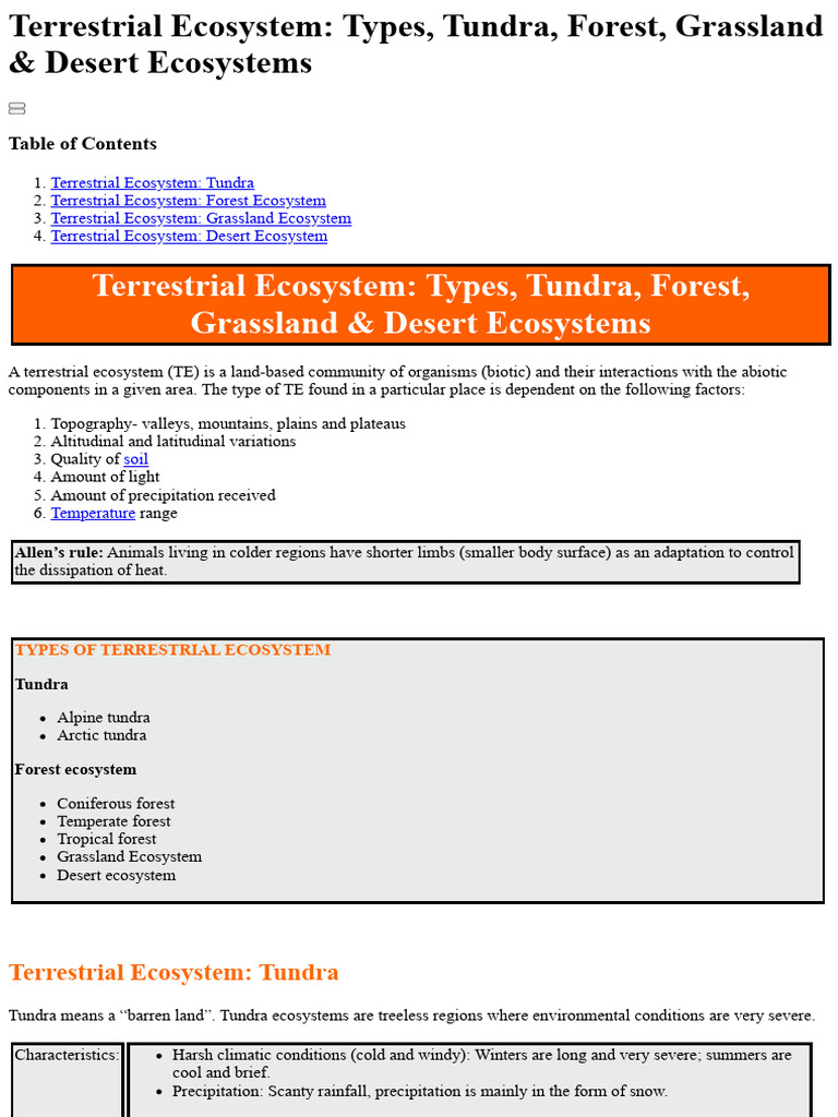 12.TERRESTRIAL ECOSYSTEM | Download Free PDF | Forests | Ecosystem