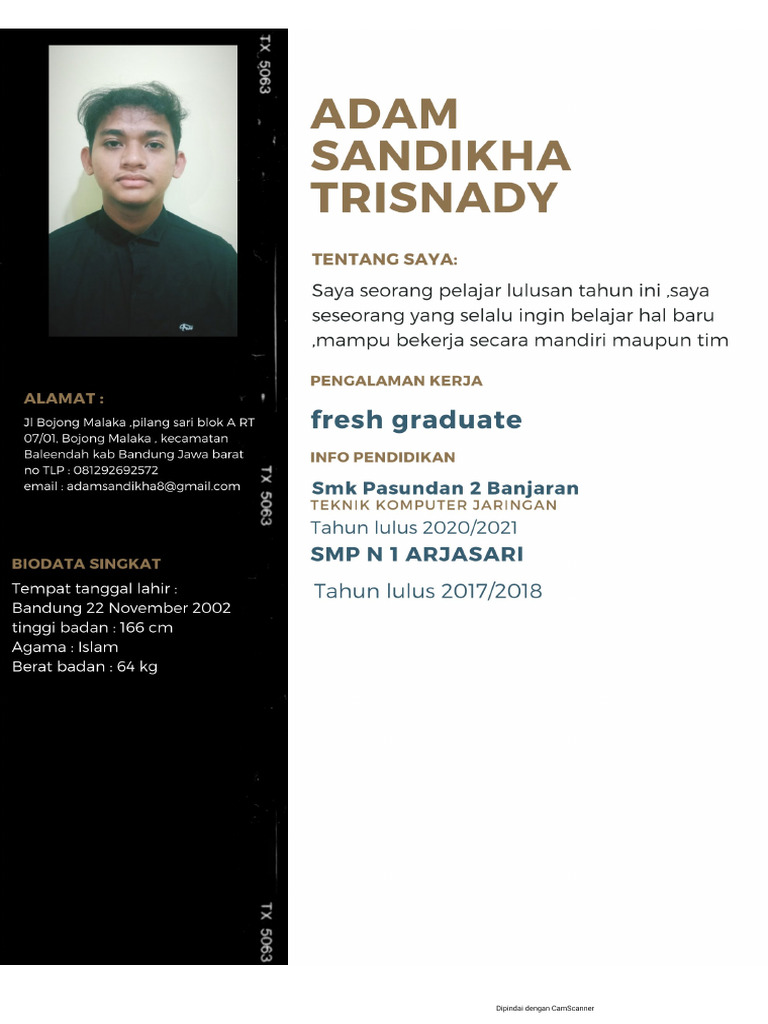 Cv Adam Sandikha Trisnady | PDF