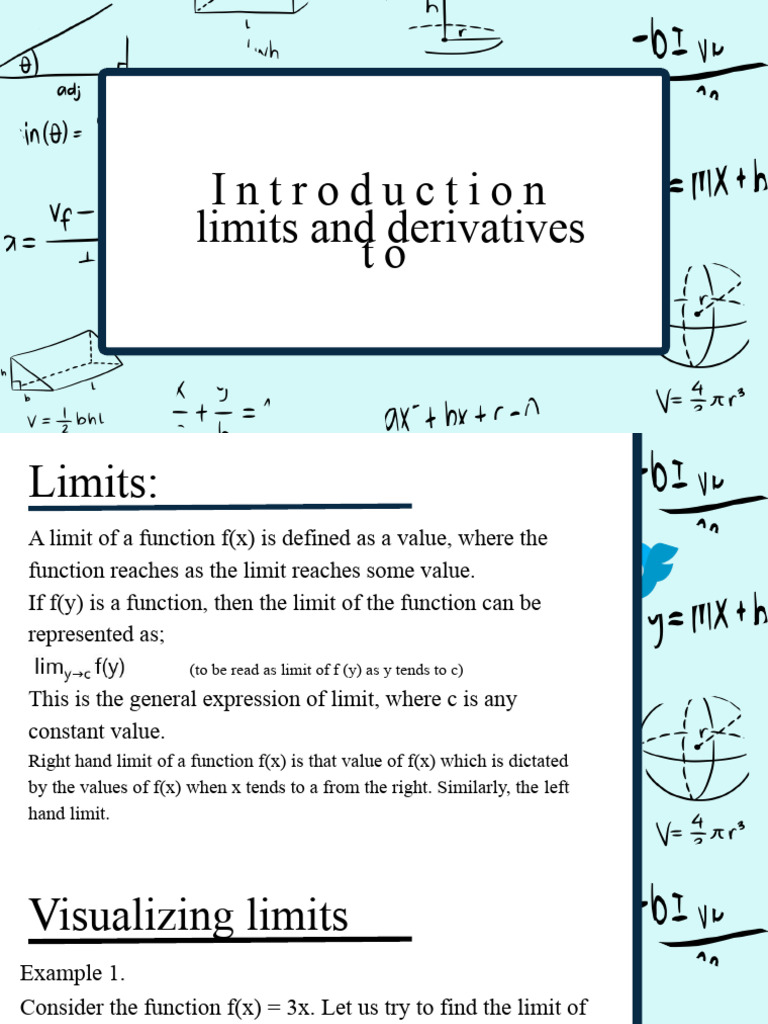 Limits and Derevatives | PDF | Function (Mathematics) | Trigonometric Functions