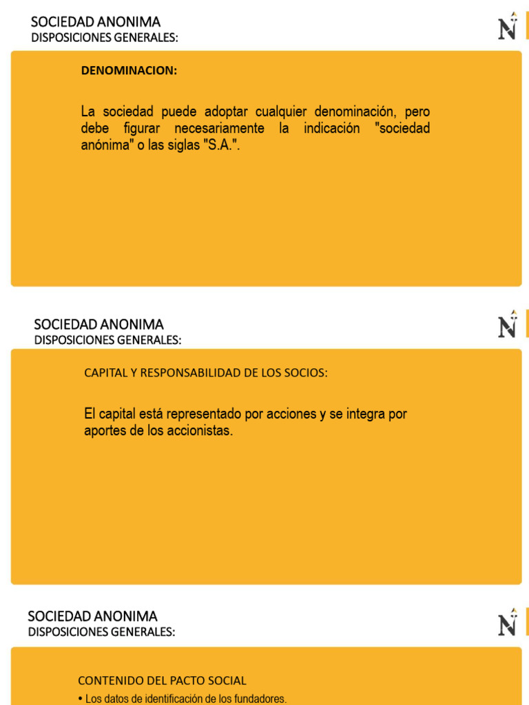 Ley General de Sociedades | PDF | Compartir (Finanzas) | Sociedad de responsabilidad limitada