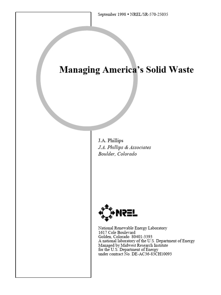 Managing America's Solid Waste: J.A. Phillips | PDF | Municipal Solid ...