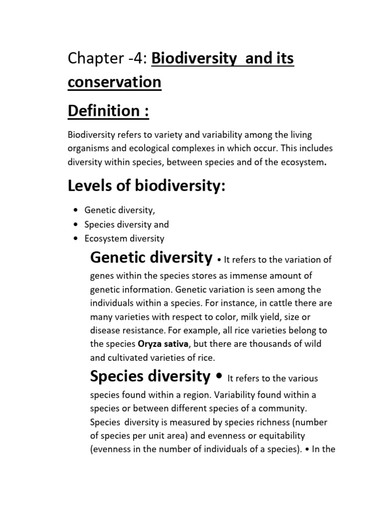 biodiversity notes (1) | Download Free PDF | Biodiversity ...