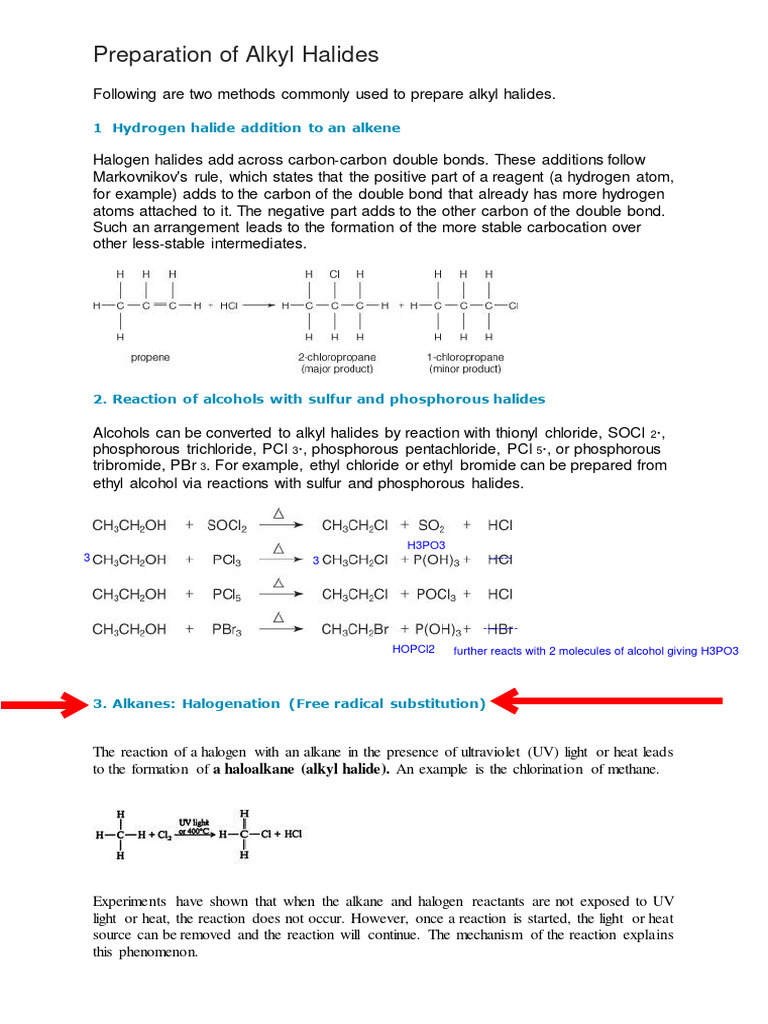 Unit 2 Halogenation of Alkanes t6tz2vh82v | PDF | Radical (Chemistry ...