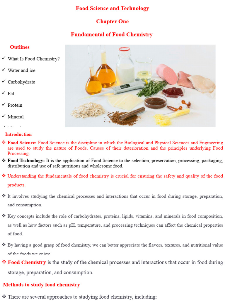 Fundamentals of Food Chemistry | PDF | Fat | Carbohydrates