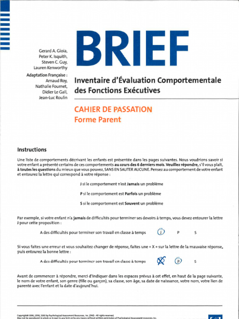 BRIEF Parents | PDF