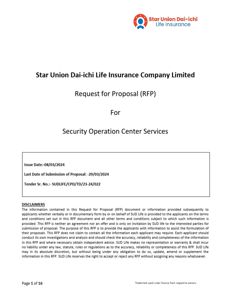 RFP for Security Operation Center Services | PDF | Computer Security | Security