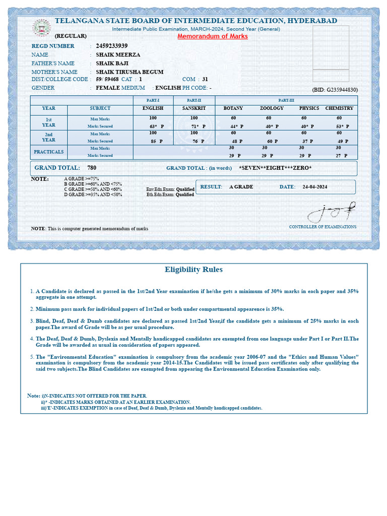 Meerza Inter Memo - Compressed | PDF