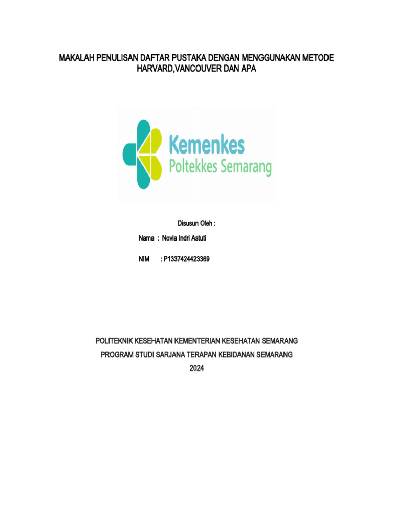 Makalah Metode Harvard (Iko) | PDF