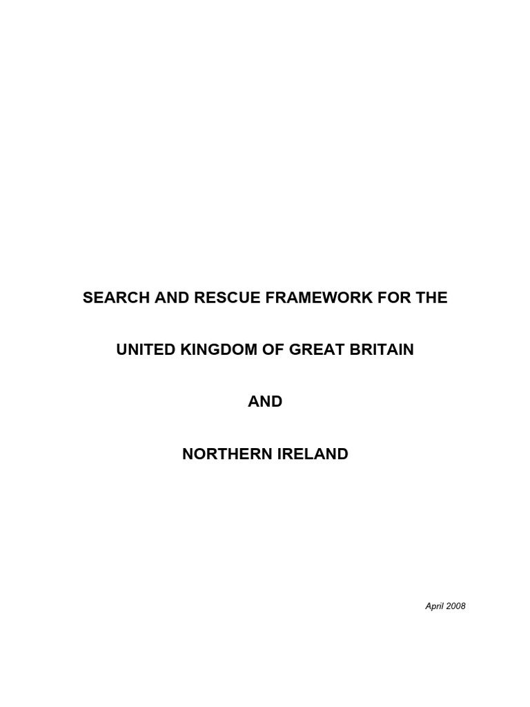 SAR Framework | PDF | Search And Rescue | Emergency Services