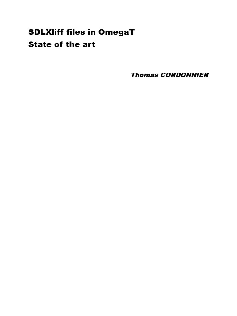 SdlXliff in OmegaT | PDF | Software Engineering | Computer Programming