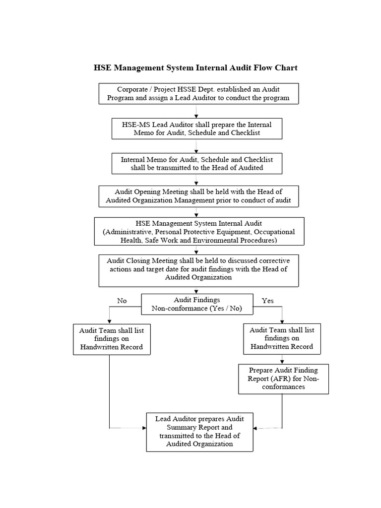 HSE Audit Flow Chart Rev. A1 | PDF