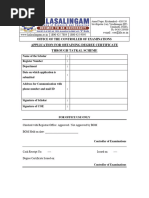 NEHU Degree Certificate Application Form | PDF