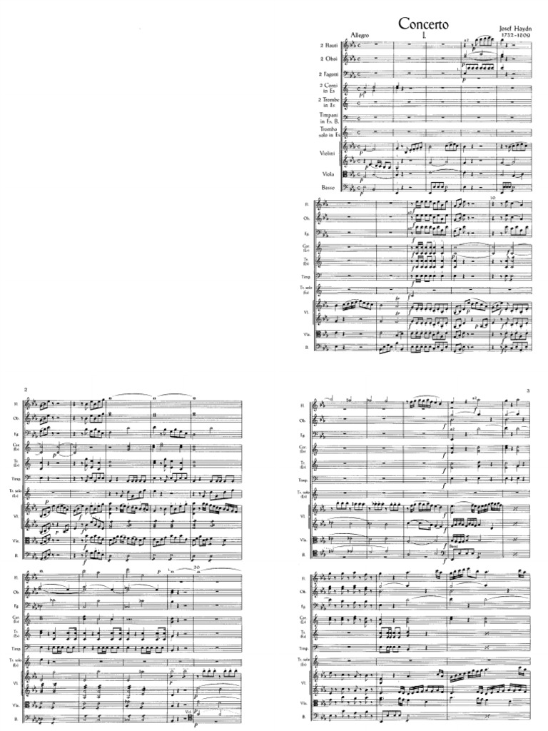 IMSLP03255-Haydn - Trumpet Concerto (Full Score - Two Pages Per Image ...