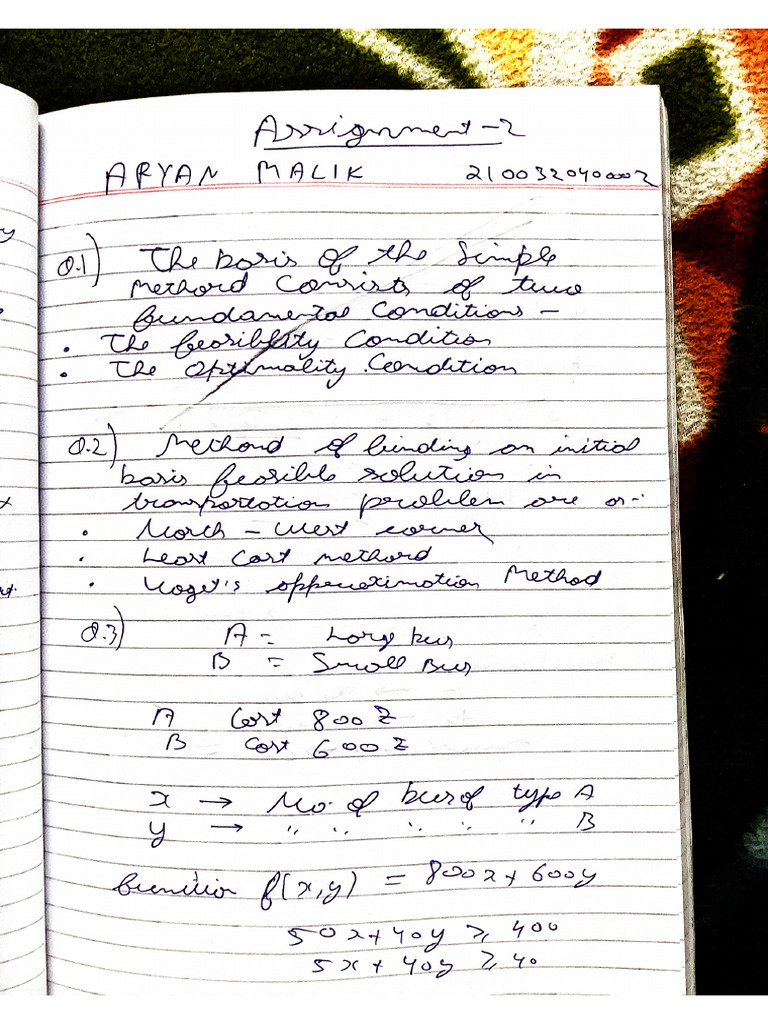 Aryan IE assignment 1 | PDF