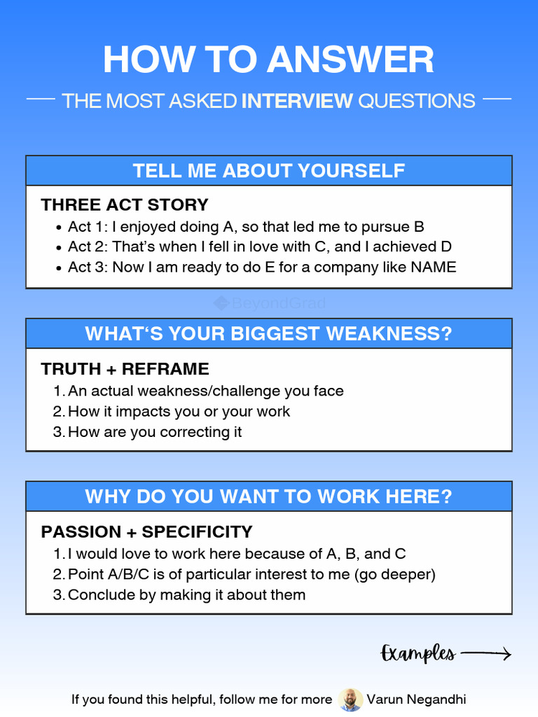 Mastering Interview Responses: Key Strategies | PDF | Cognition | Human ...