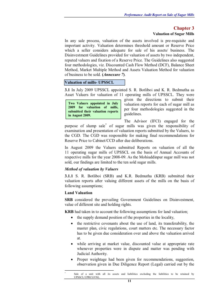 Uttar Pradesh Sugar 2011 Chap 3 | PDF | Valuation (Finance) | Real Estate Appraisal
