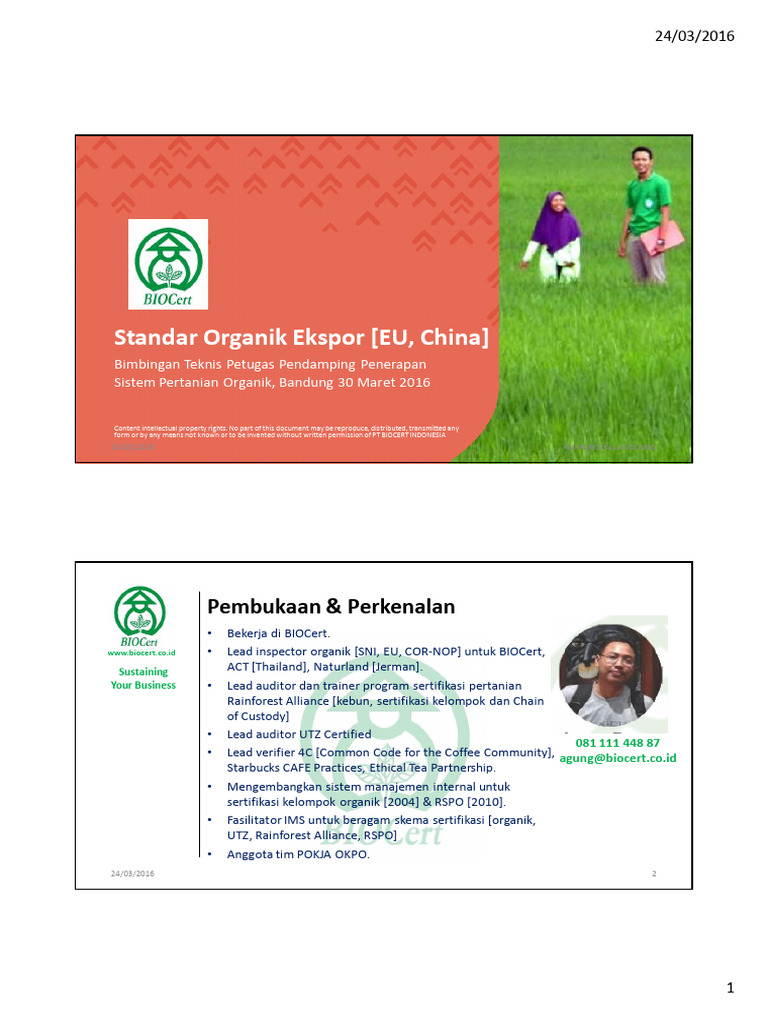 Sertifikasi CFIA untuk Pertanian Organik | PDF | Bisnis