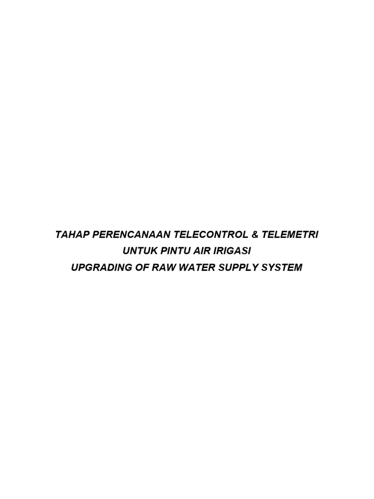 A2. Perencanaan Telecontrol SCADA Air Baku. Rev 1 - TONDO | PDF