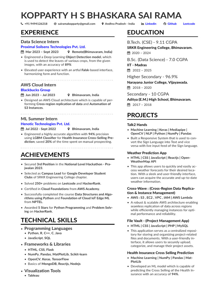 Sai Rama - Resume | PDF | Amazon Web Services | Python (Programming Language)