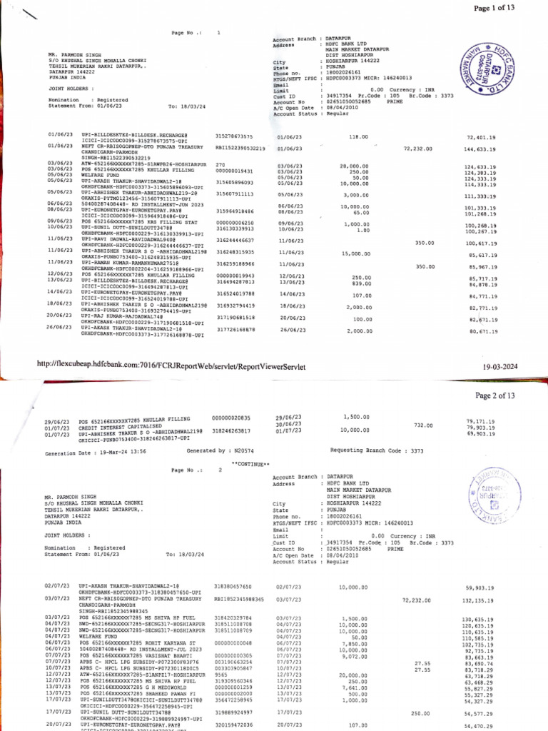 Bank Statement | PDF