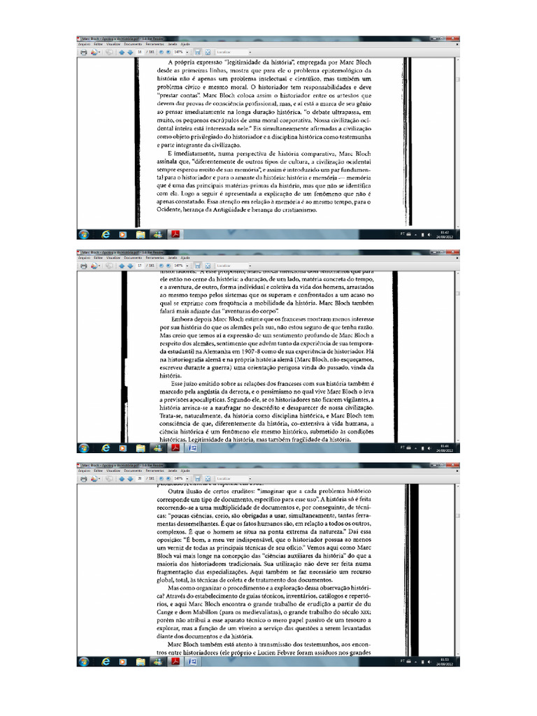 Trechos Do Livro Apologia Da História, de Marc Bloch | PDF