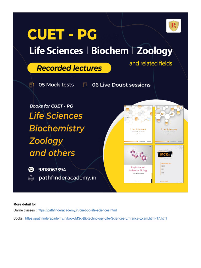 CUET PG Botany Question Paper 2022 Shift 1 | PDF | Law