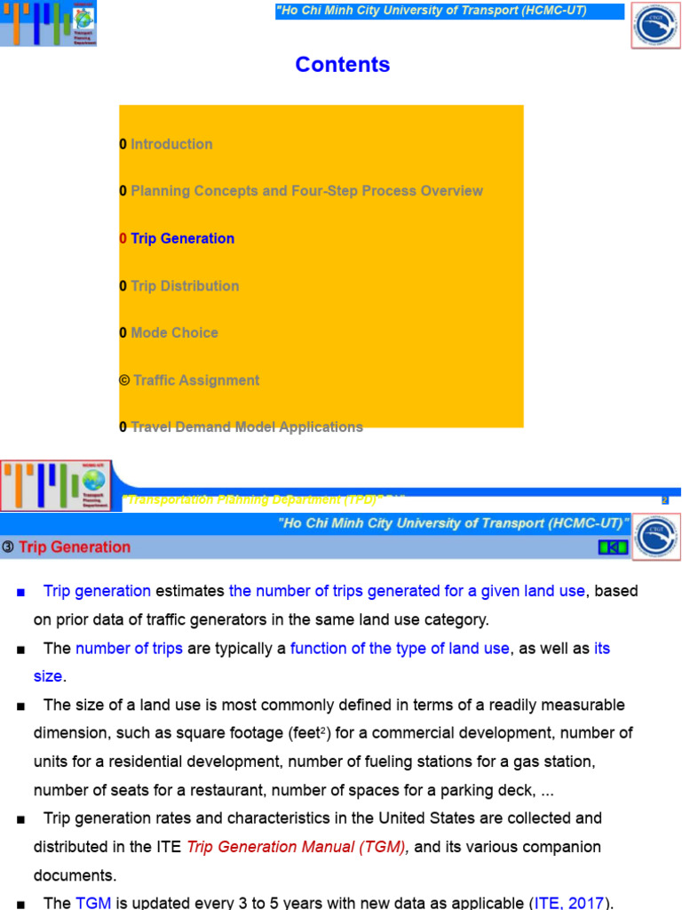 TDF - 4 Trip Generation_Duc 2021-Part 2 | PDF | Transport