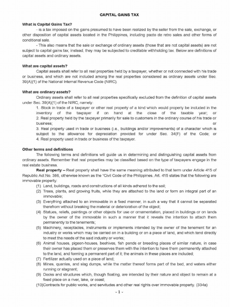 17 - Capital Gains | PDF