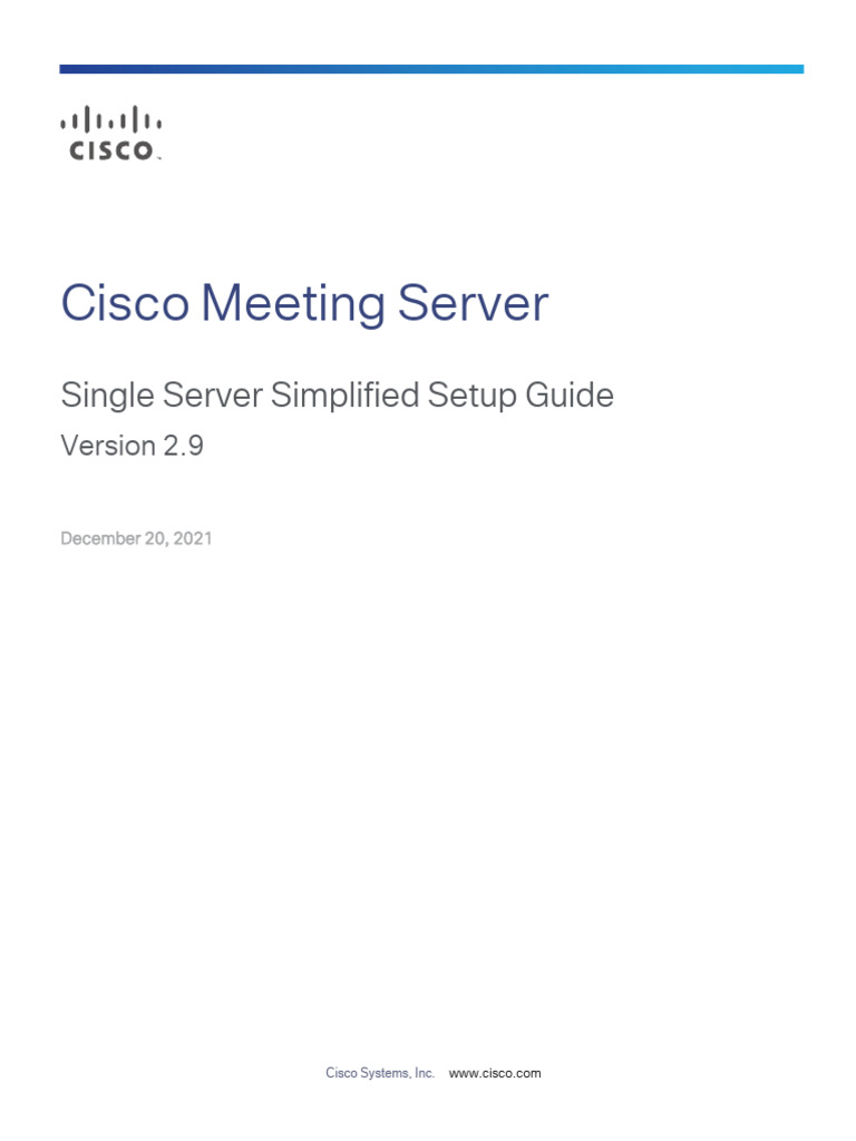 Cisco Meeting Server Single Server Simplified Setup Guide 2 - 9 | PDF ...