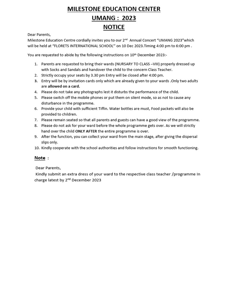 Concert Notice 23 | PDF