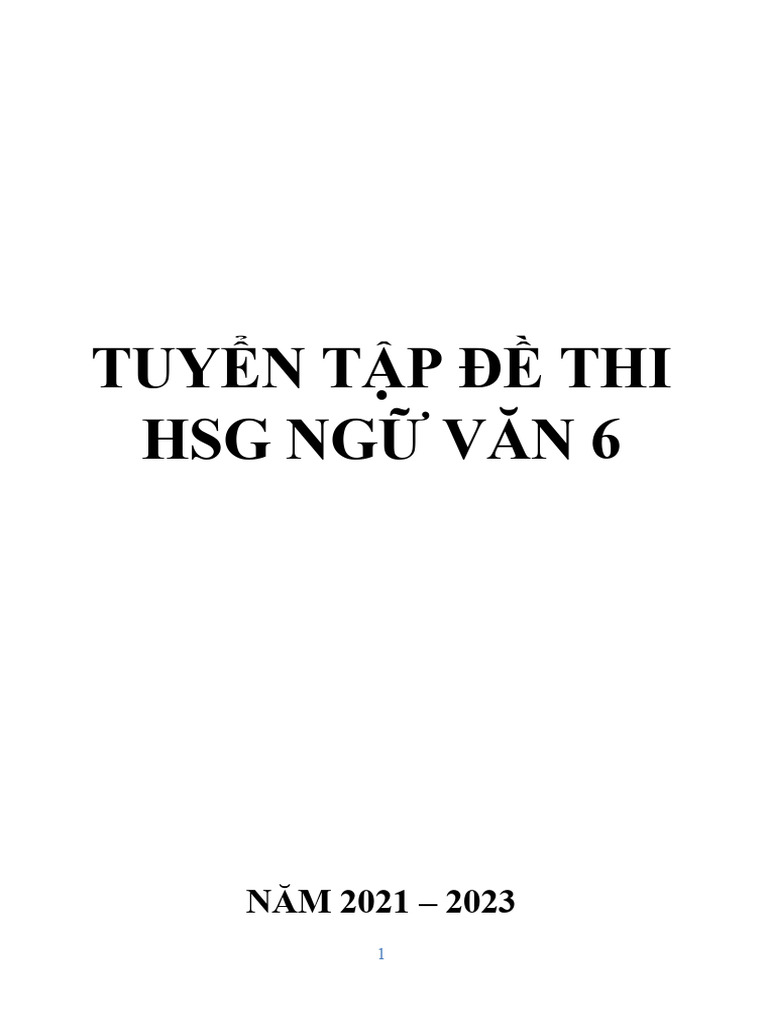 Bộ Đề HSG 6 2022-2023 | PDF