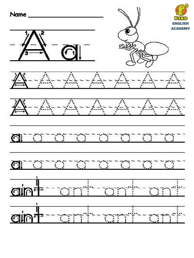 Tracing Letter Alphabet | PDF