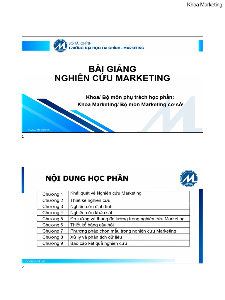 Slide Nghiên C U Marketing 2023 | PDF