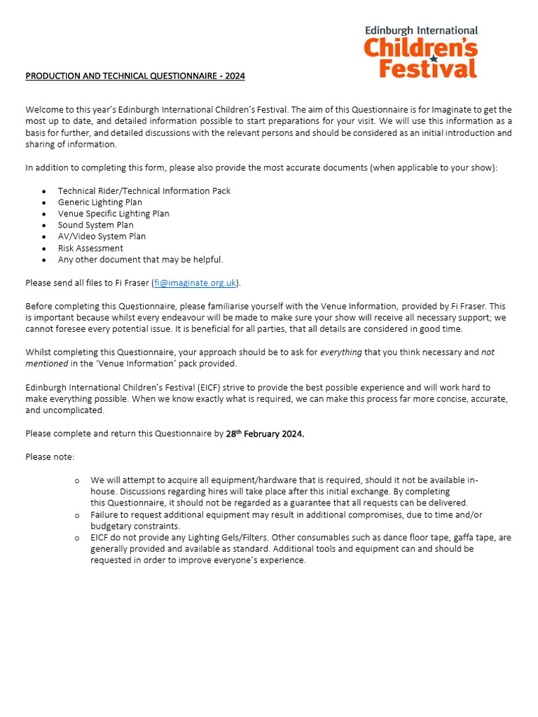 JÚLIA-Festival 2024 T&P Questionnaire - Final 2024 | PDF | Ac Power ...