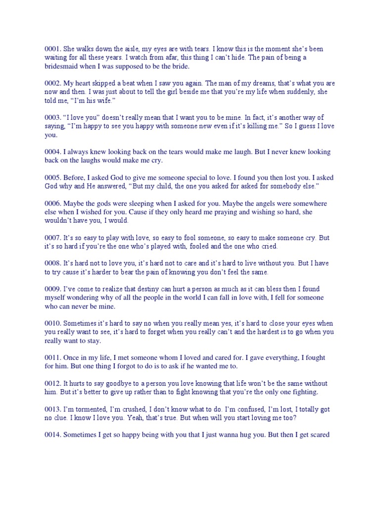 Sad Quotes | PDF | Pain | Dream