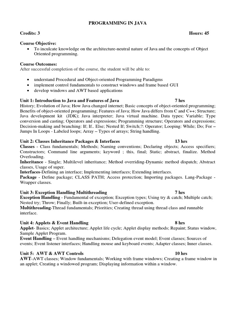 Ii Bca Java Nep Updated Pdf Method Computer Programming Class Computer Programming