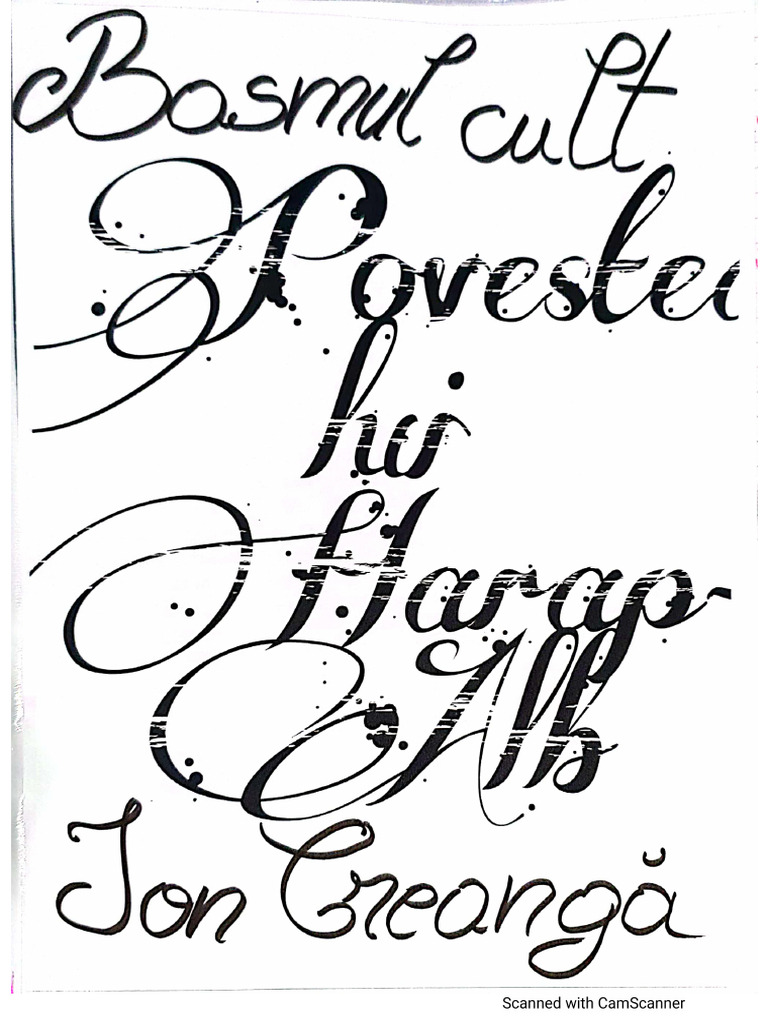 Basmul Cult. Povestea Lui Harap-Alb 1 | PDF