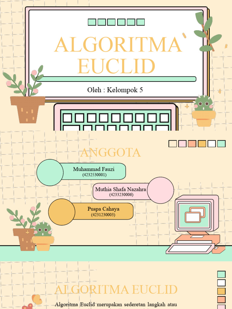 Algoritma Euclid (PPT Teori Bilangan Kelompok 5) | PDF