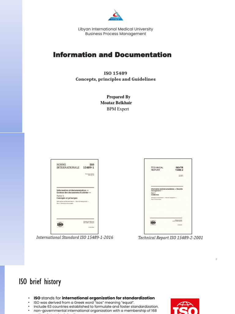 Information and Documentation, Records Management, Concepts and Principles | PDF | Records ...