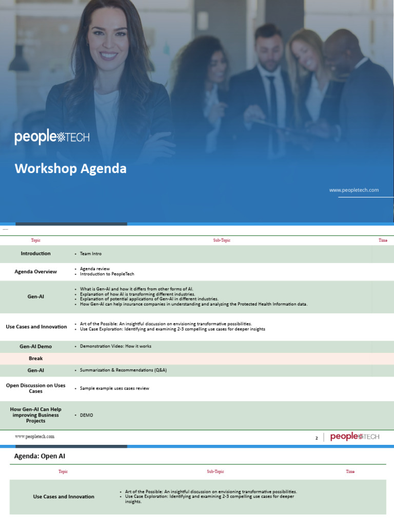 Gen AI Workshop Agenda Overview | PDF | Artificial Intelligence ...