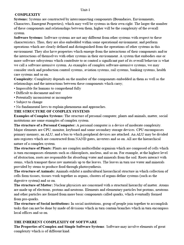 ooad UNIT-1 | Download Free PDF | System | Class (Computer Programming)