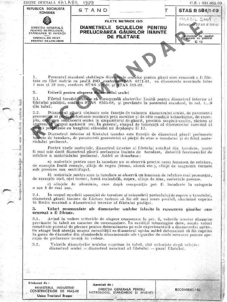 STAS R 584-1-1969 | PDF