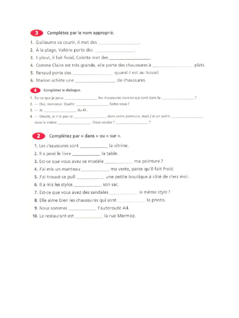 Exos Chaussures | PDF