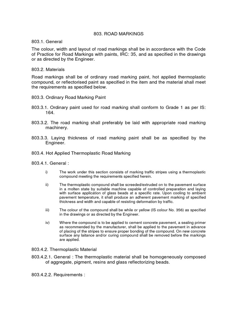 Morth Clause of Thermoplastic Road Marking Paint | PDF | Glasses | Paint