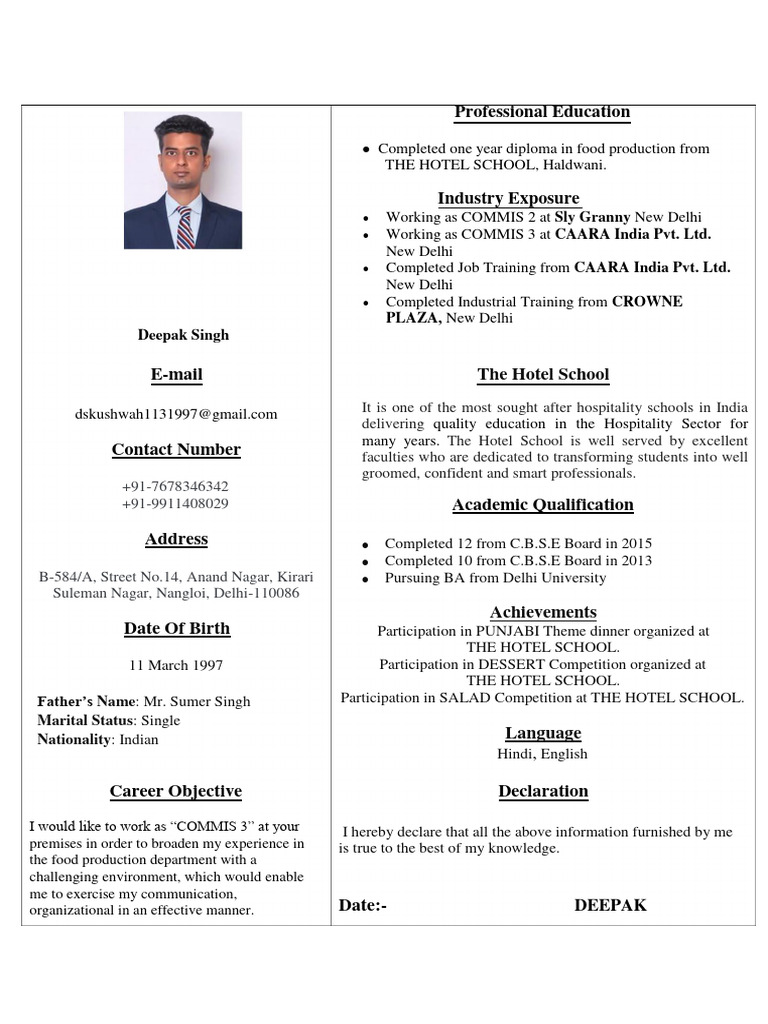 Deepak Resume | PDF