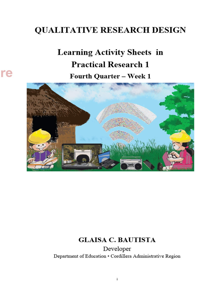 LAS-SHS-Practical Research 11-Q4-W1-V1 | PDF | Qualitative Research | Ethnography