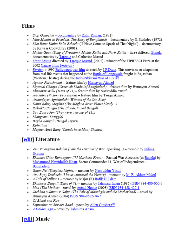 C. Film & Movie On 1971 | PDF | Bangladesh