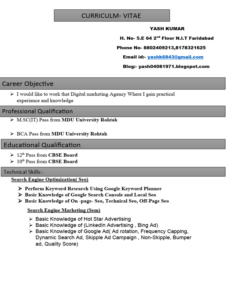 Resume 5 | PDF | Career & Growth