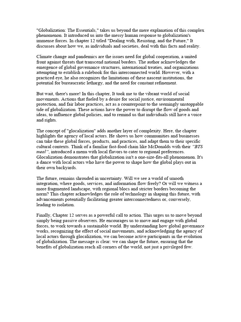 George Ritzer | PDF | Globalization | Governance