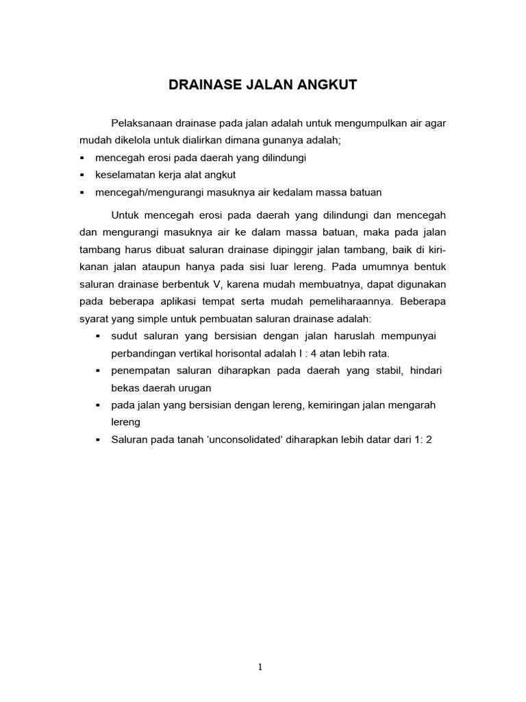 Ilide - Info Drainage Design For Hauling Roads PR | PDF